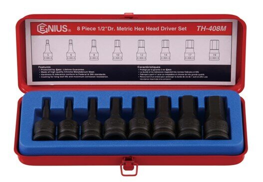 8 Piece Metric Hex Head Driver Set