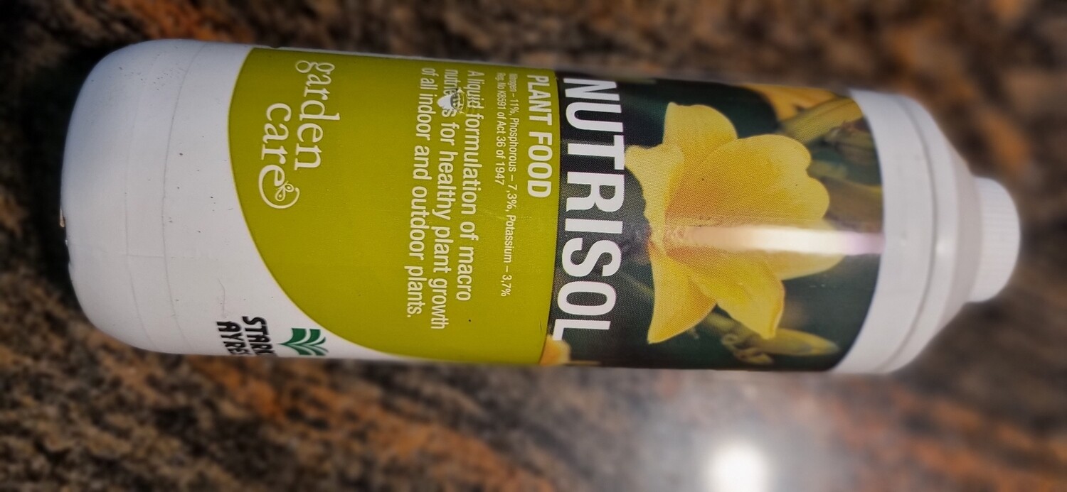 Nutrisol plant food.