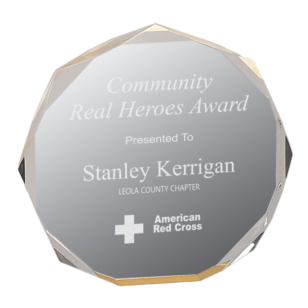 Octagon Acrylic Award (Gold)