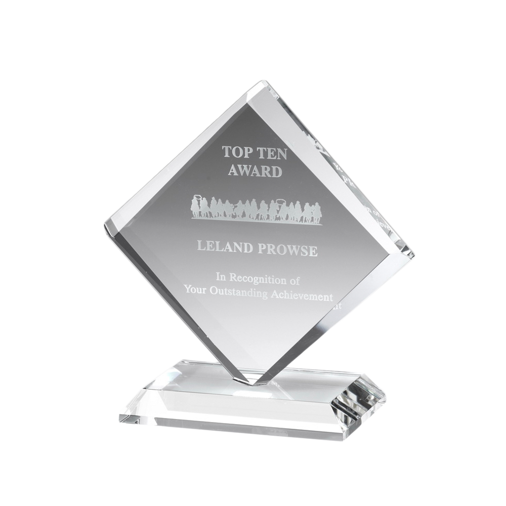 Crystal Diamond Shaped Award