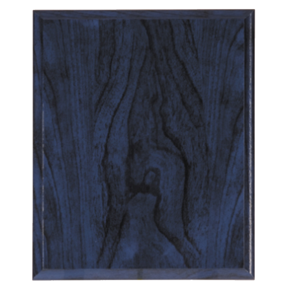 Wood-Grain Finish Plaque (Blue)