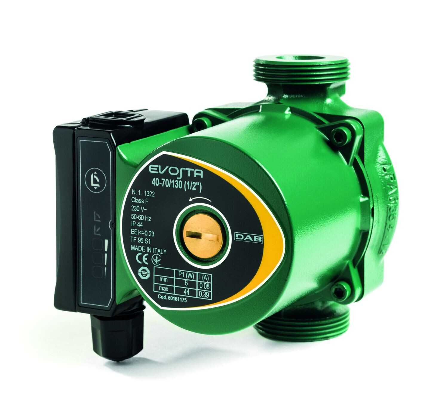 POMPA ELETTRONICA PER RISCALDAMENTO DAB EVOSTA 40-70/130 (ATTACCHI POMPA 1"1/2 BOCCHETTONE 1")