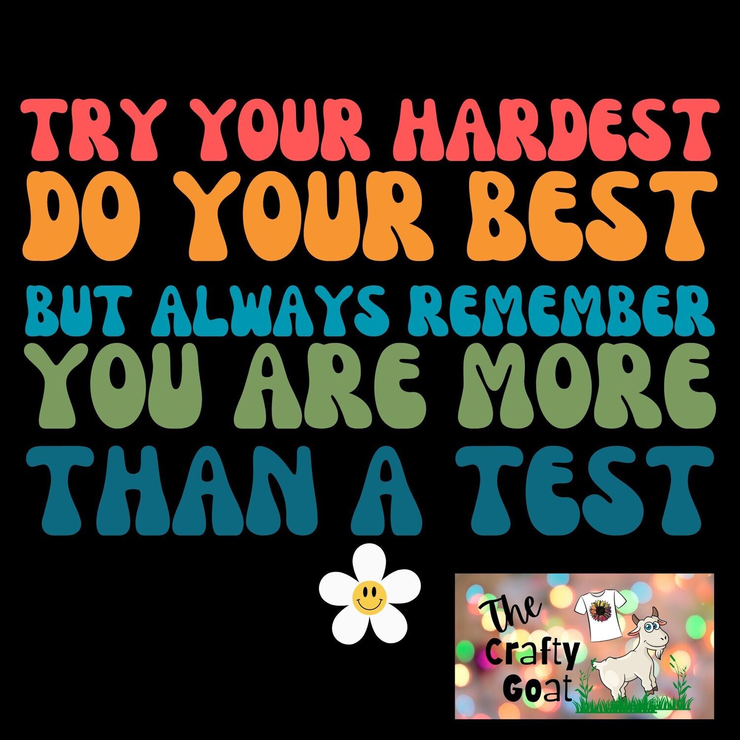 Try your hardest, Do your best, But always remember you are more than a ...