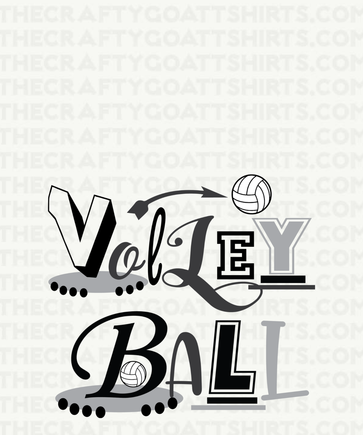 Volleyball Different Letters