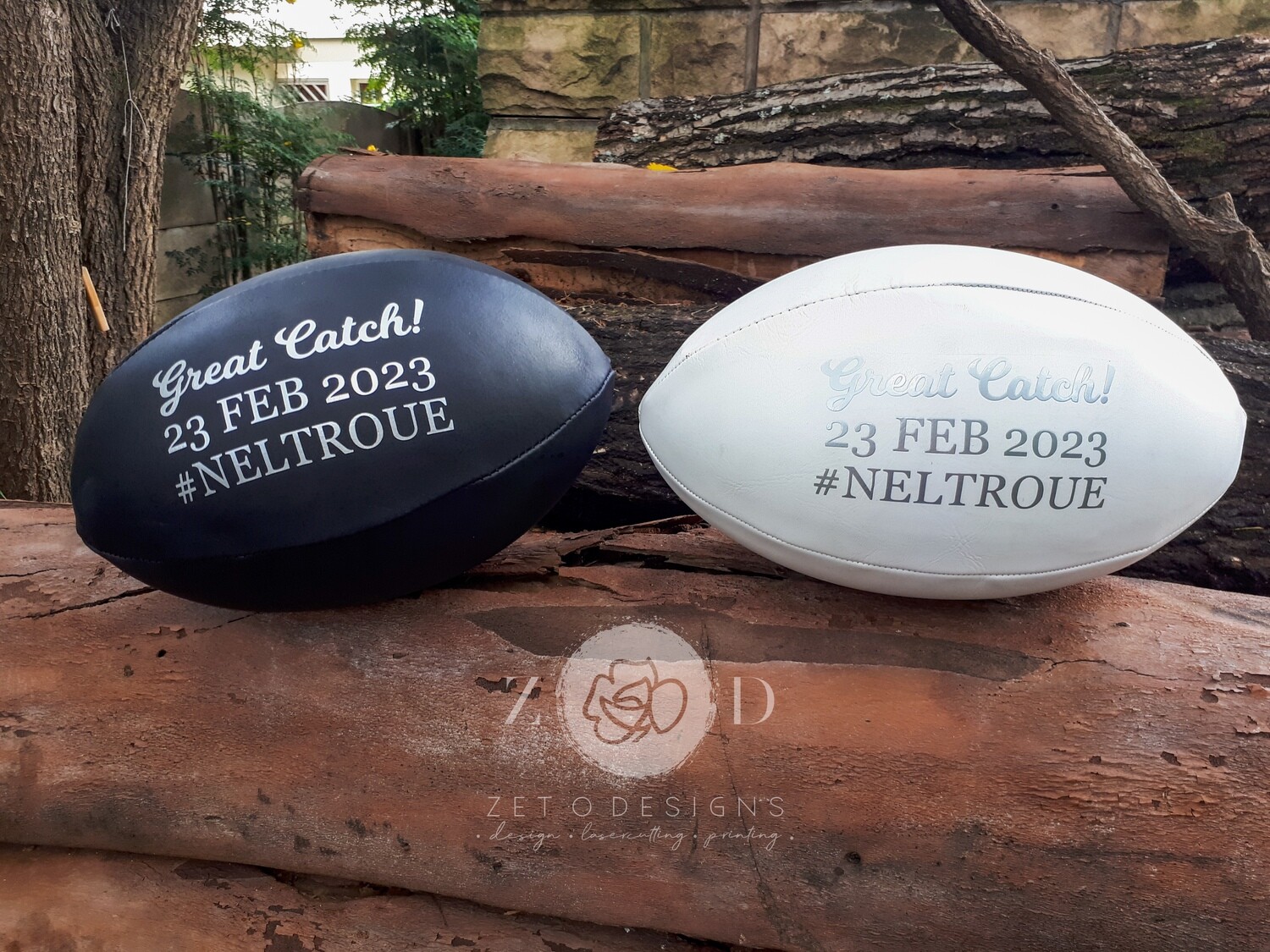 Rugby Ball - Custom Print [Size 5] | Store | Zet O Designs