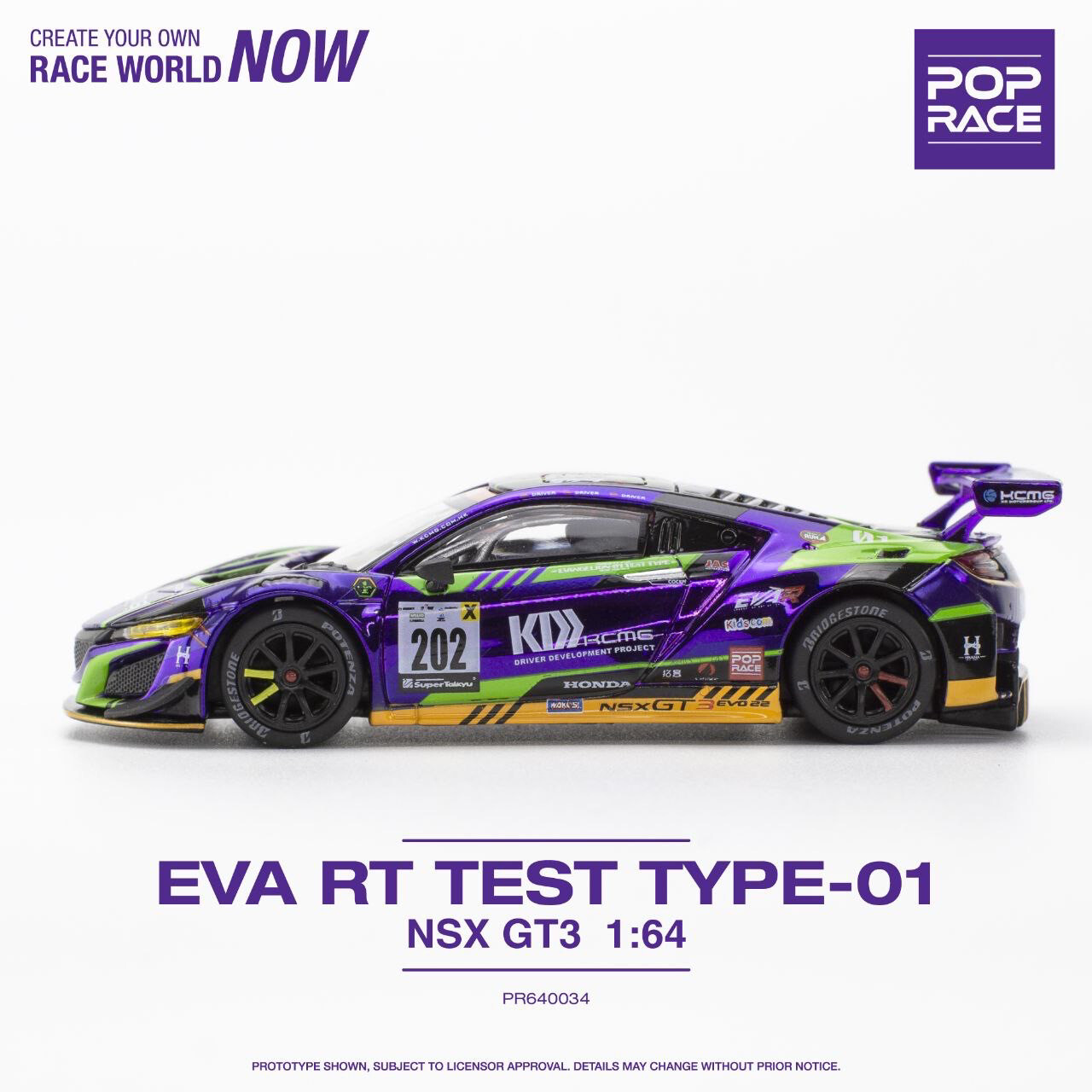 [PREORDER] POP RACE EVA RT TEST TYPE-01 NSX GT3