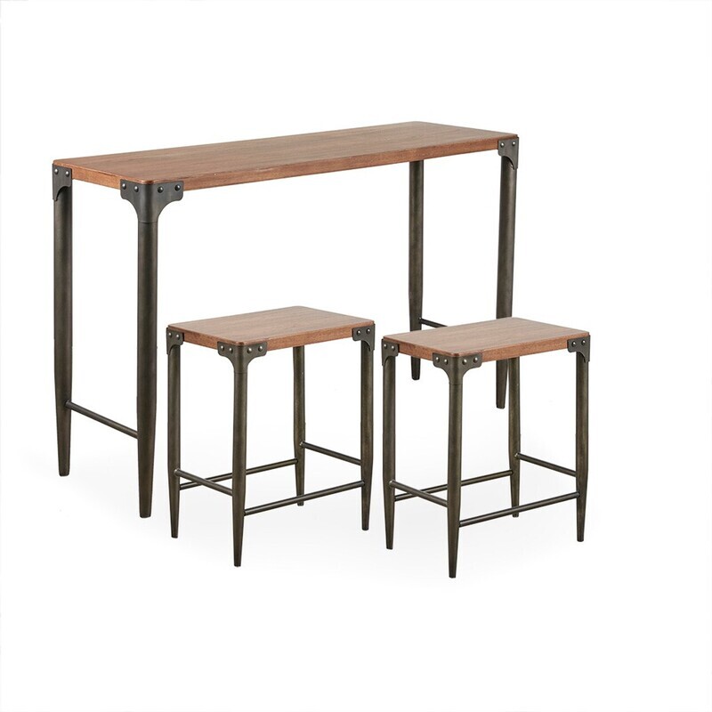 Console Table and Counter Stool Set