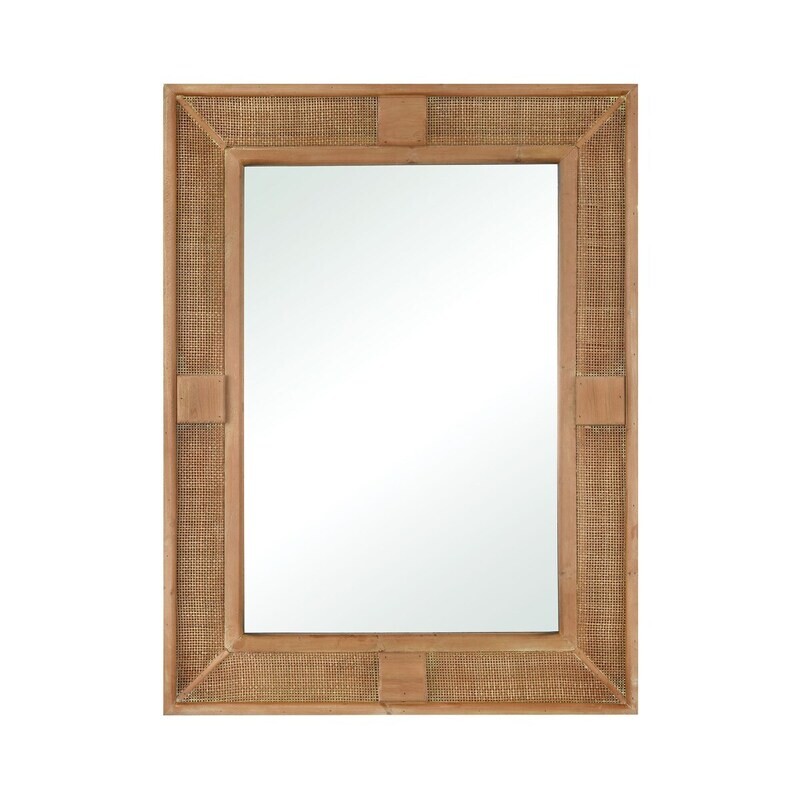 Wood Cane Mirror