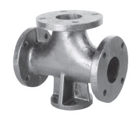 Cast Iron Flanged Straight Standard Base Tees Class 125