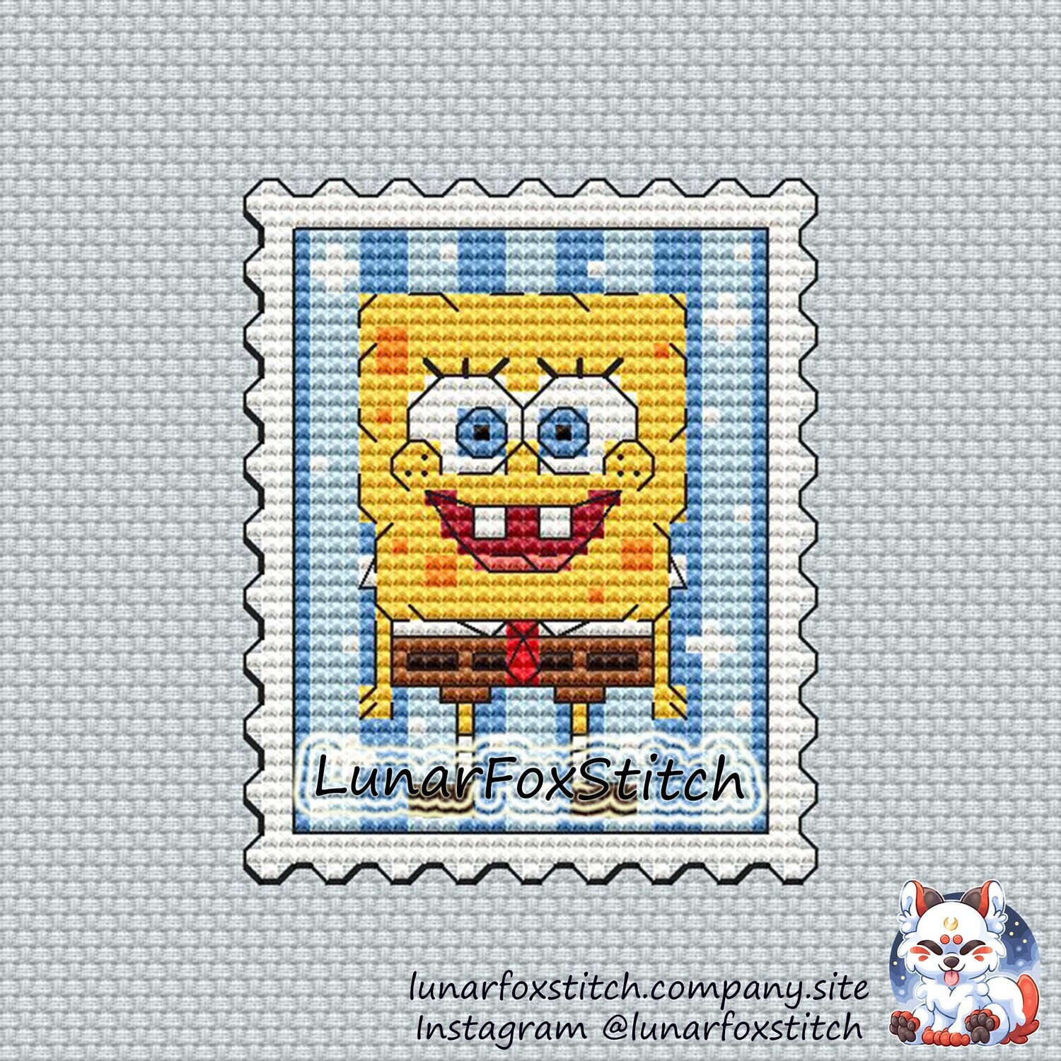 SpongeBob SquarePants stamp cross stitch pattern
