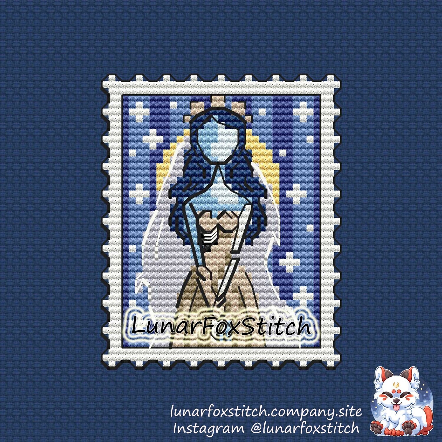 Corpse Bride stamp cross stitch pattern