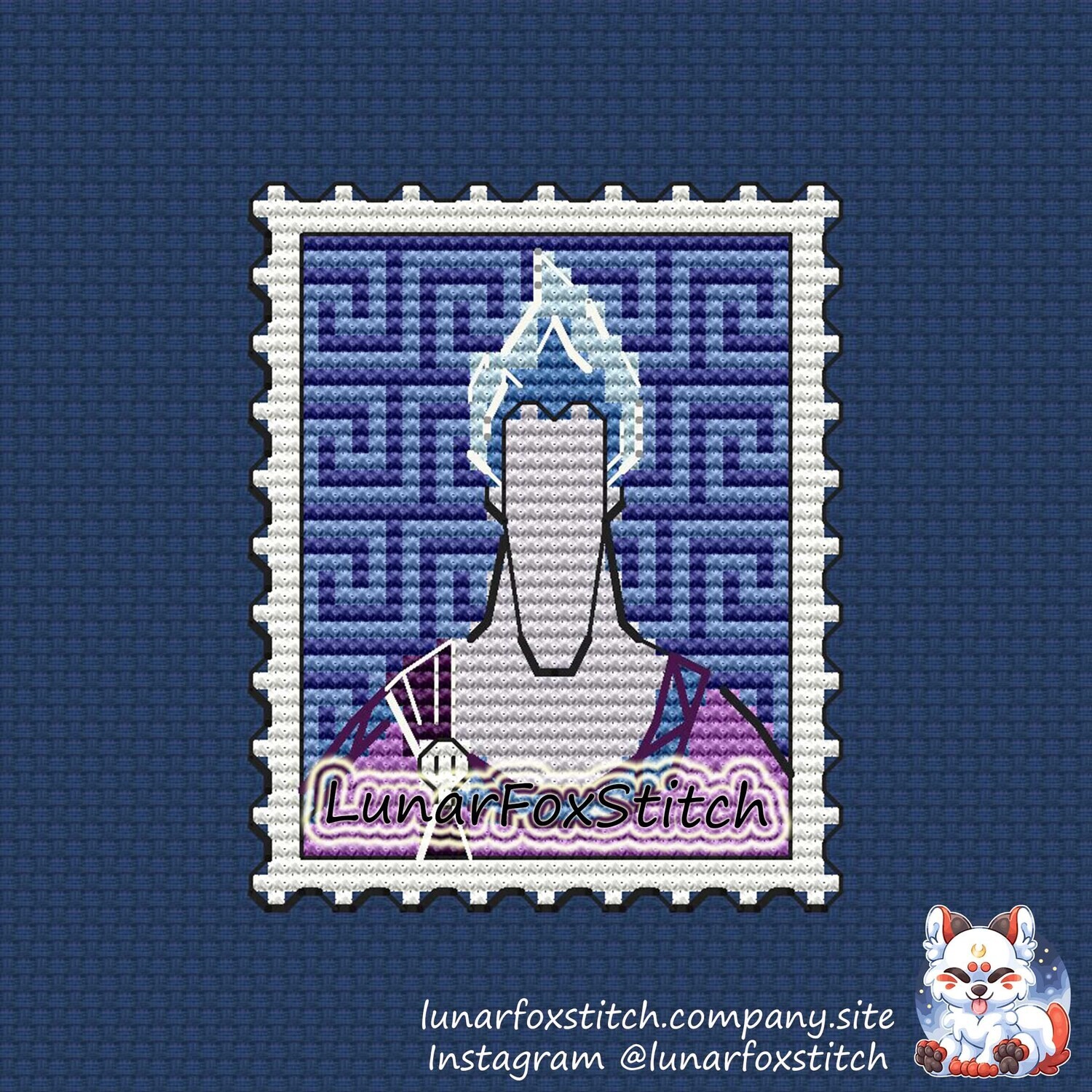 Hercules Hades stamp cross stitch pattern