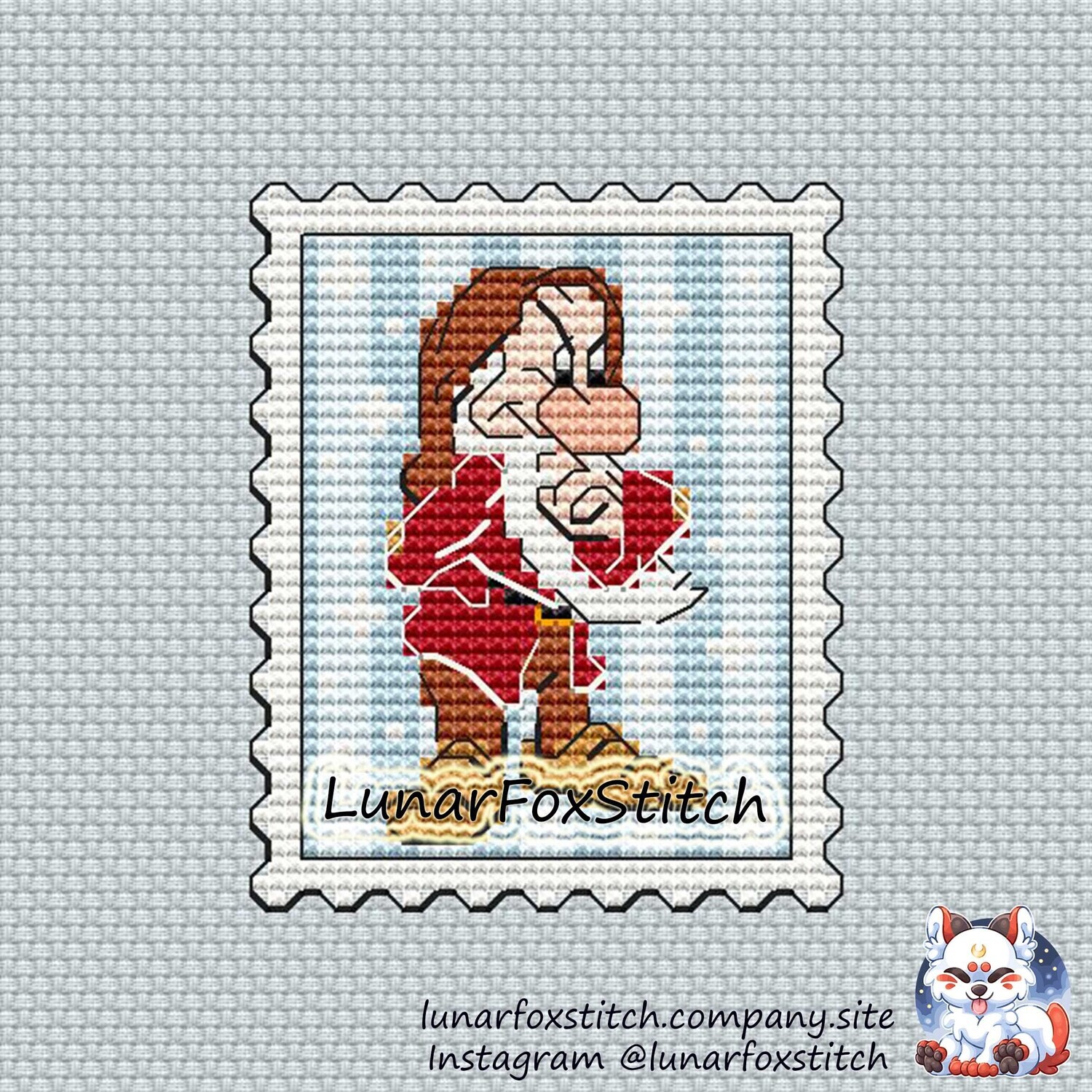 Grumpy Snow White stamp cross stitch pattern