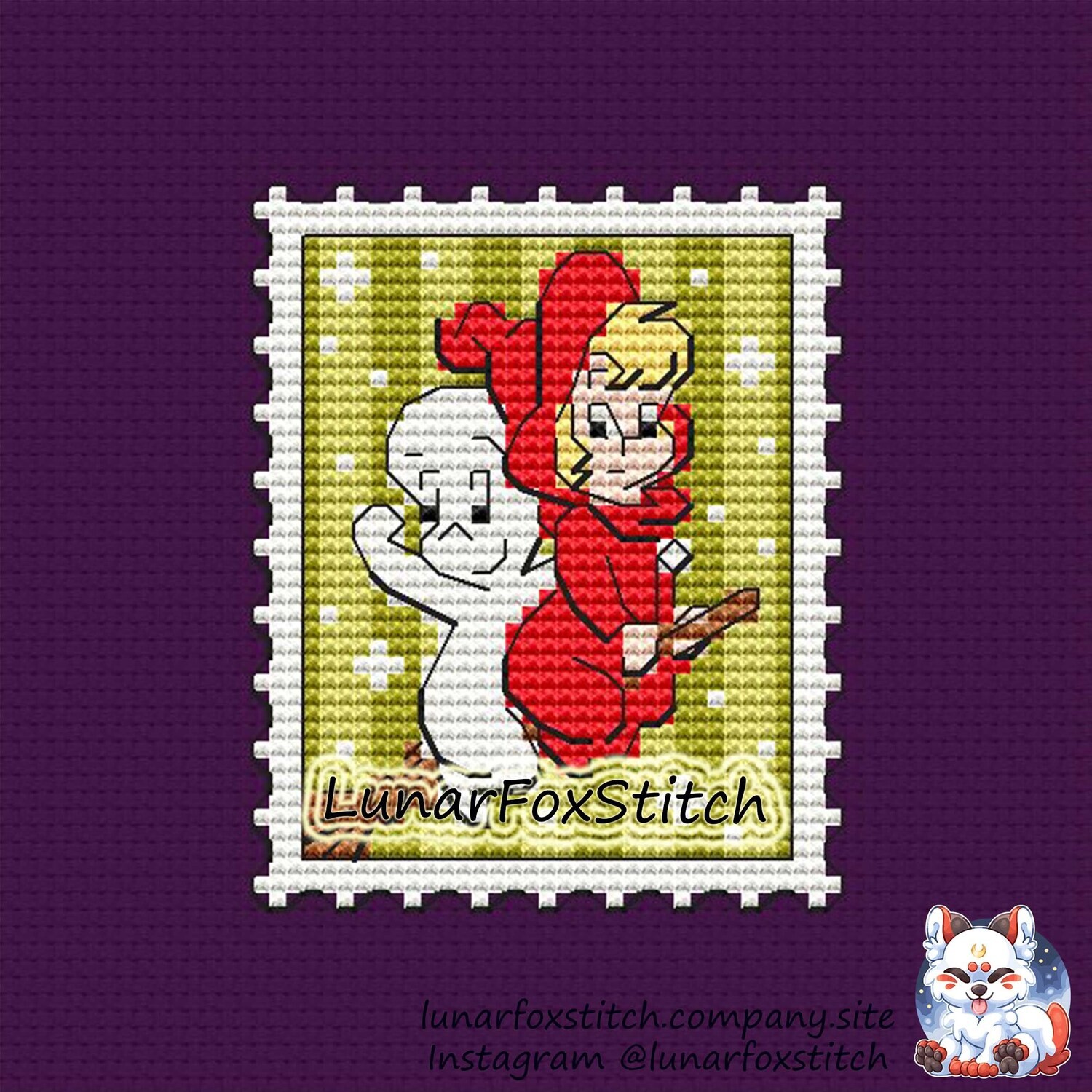 Casper Stamp cross stitch pattern