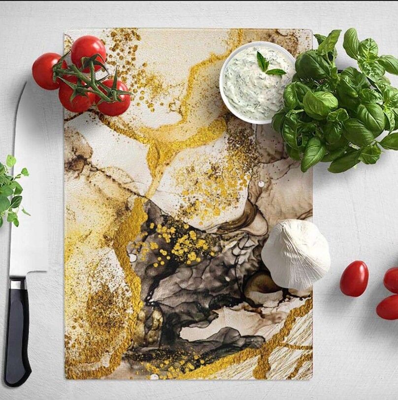 Gold Yellow Bronze Marble Worktop Saver