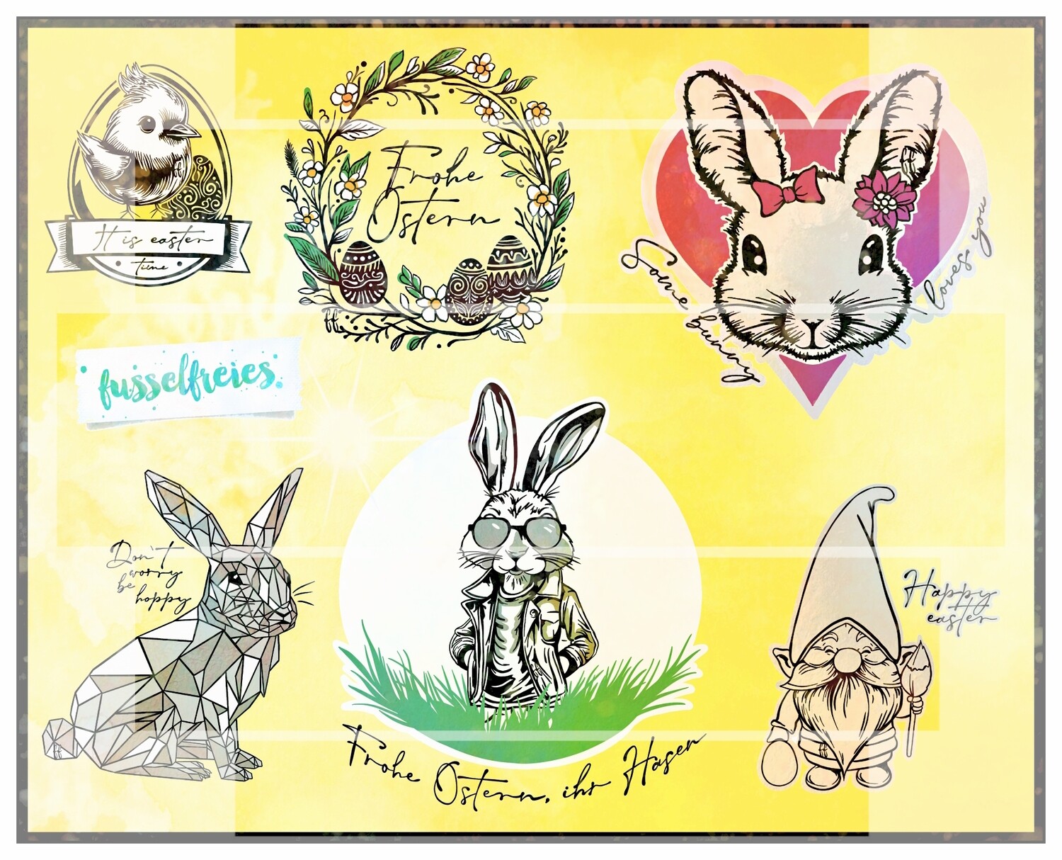 Oster Designs 2023 Plotterdatei Plottervorlage DXF SVG Ostern ...