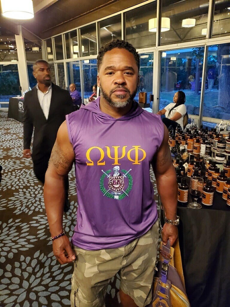 Omega Psi Phi Dri-Fit Sleeveless Hoodie (Shield)