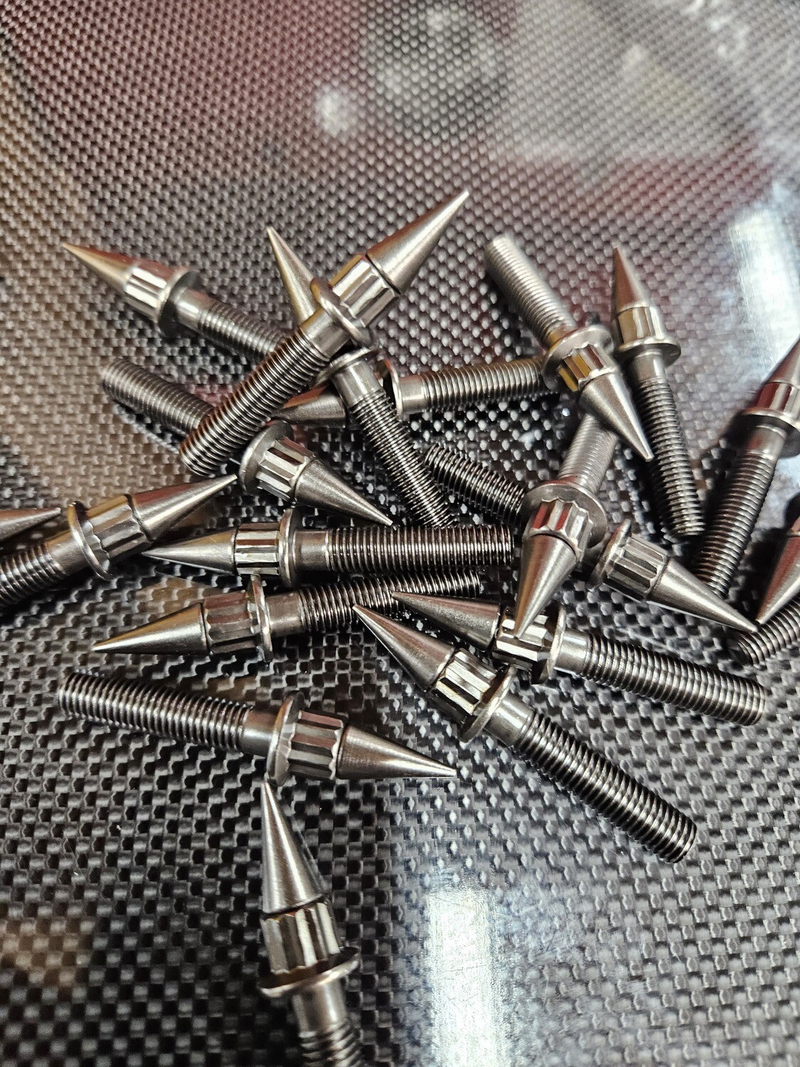 Wheel bolts - SPIKED Gun Metal