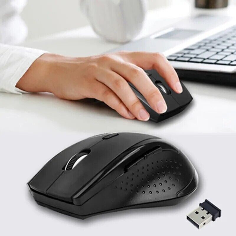 Maus Optisch Kabellos Wireless Funkmaus Ergonomisch USB Funk-Maus Mouse