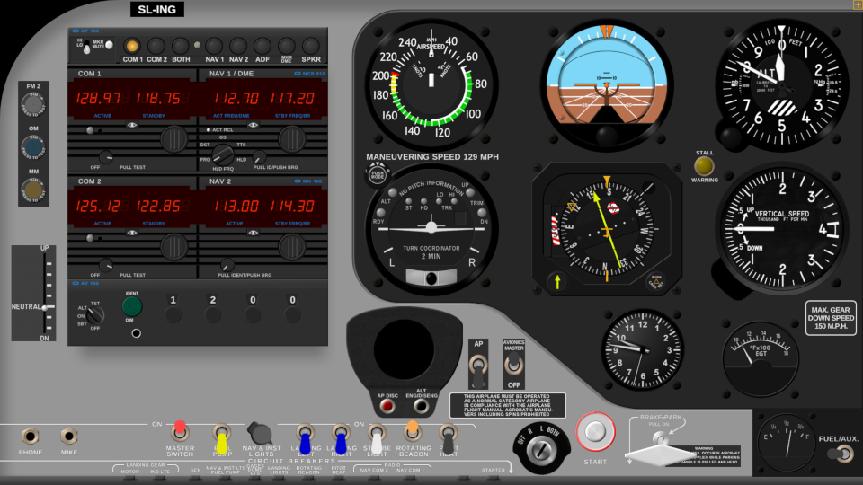 Experimental Sim Avionics Air Manager Instruments and Panels - Tools ...