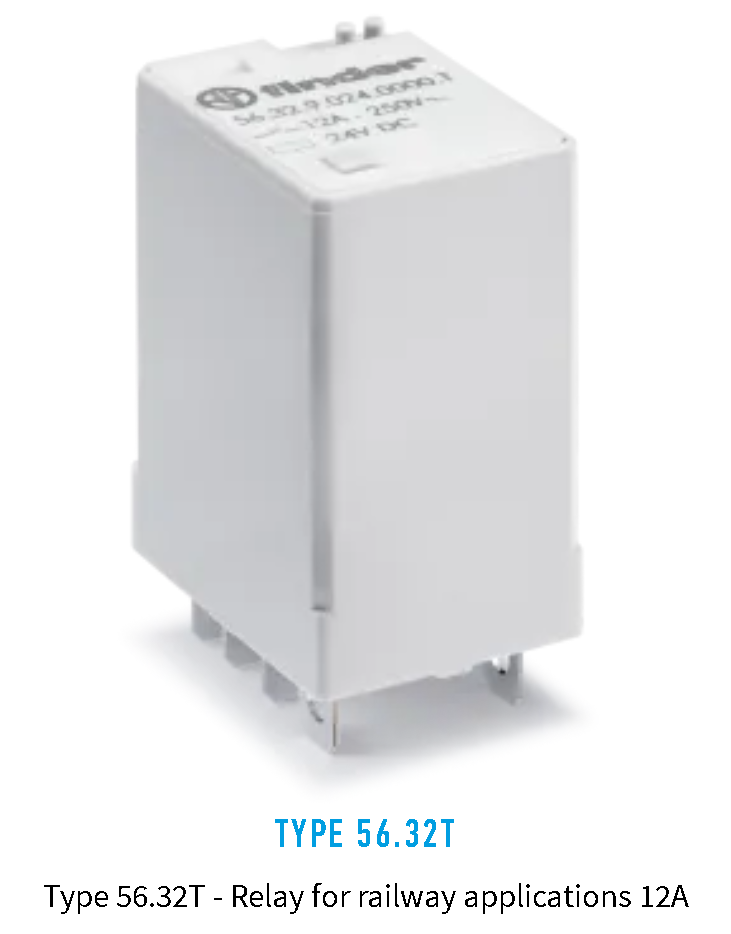 56.32.9.012.0040, Finder, Relevador de 2p, 2t, bobina en 12vcd.