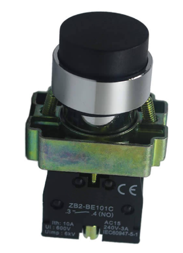 XB2-BL21, Wertek, Pulsador negro saliente con 1na.