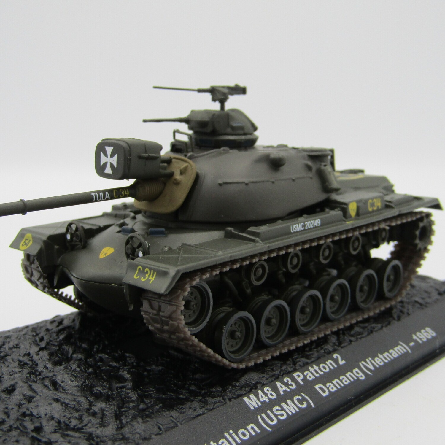 US Marine Corps M48 A3 Patton 2 combat tank model - 1st Tank battalion ...