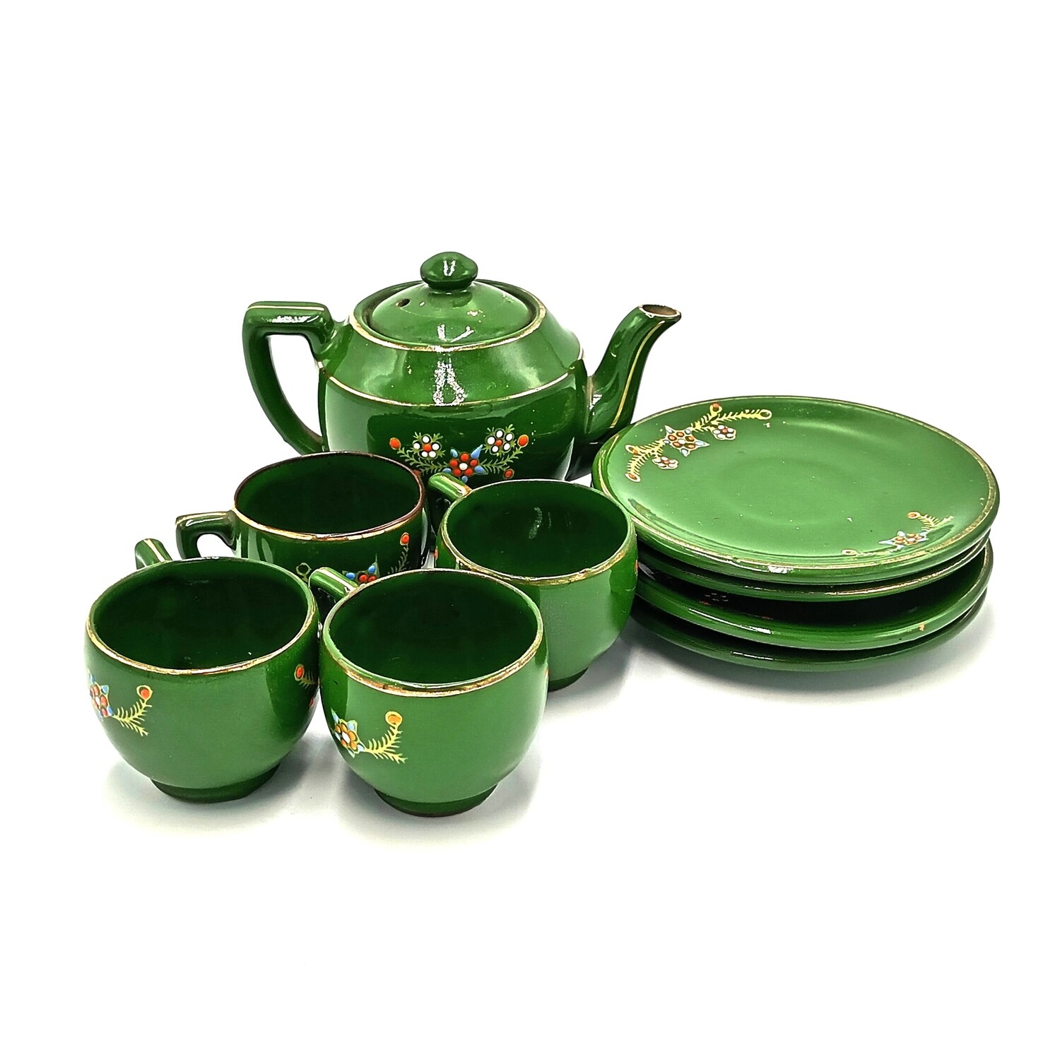 Japanese 10 piece green tea set