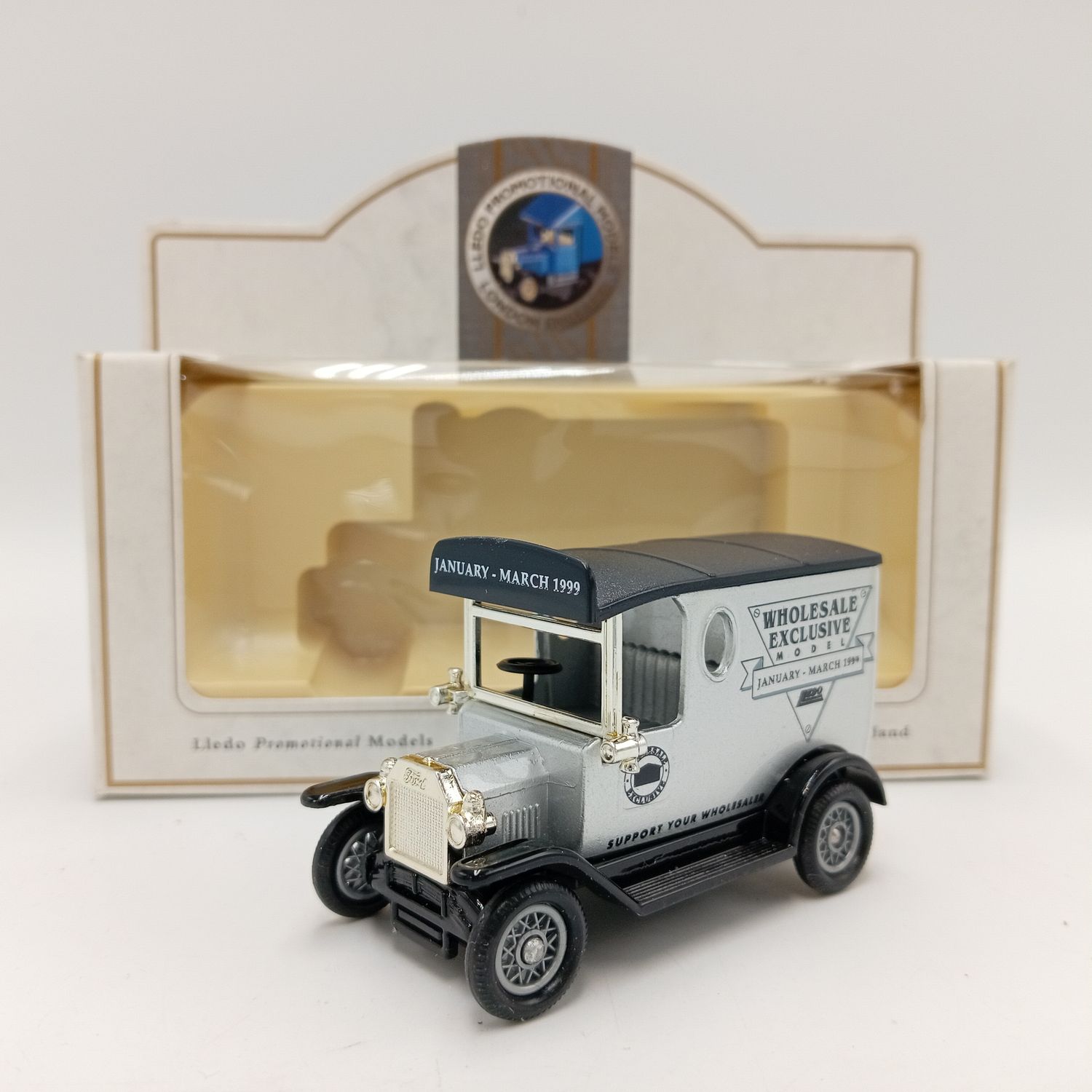 Lledo Ford model T advertisement van - "wholesale exclusive model" - in box