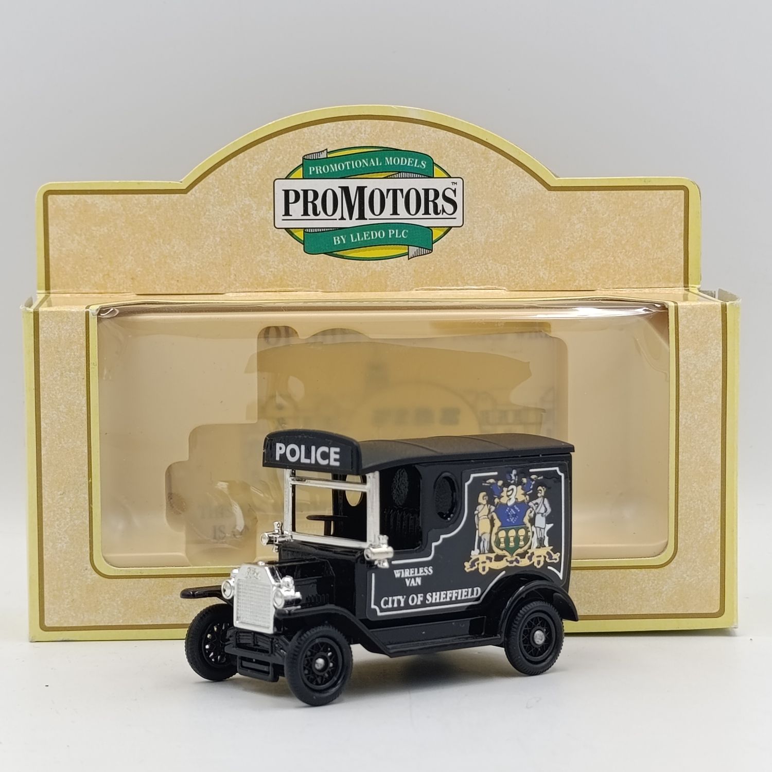 Lledo Ford Model T City of Sheffiled Wireless van model car in box