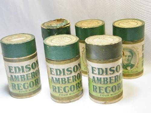 Lot of 6 original boxes for Edison 4 minute record cylinders - some ...