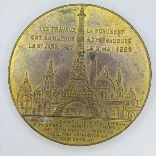 1889 Medallion First Accent of the Eiffel Tower