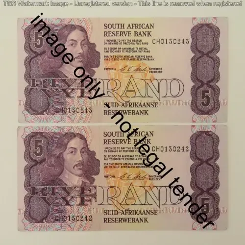 CL Stals lot of 8 R5 notes with consecutive numbers - Uncirculated