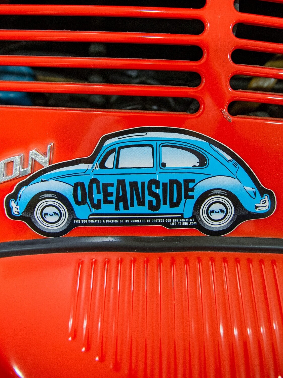 Life at sea "VW Bug Sticker" Large - Store - Visit Oceanside