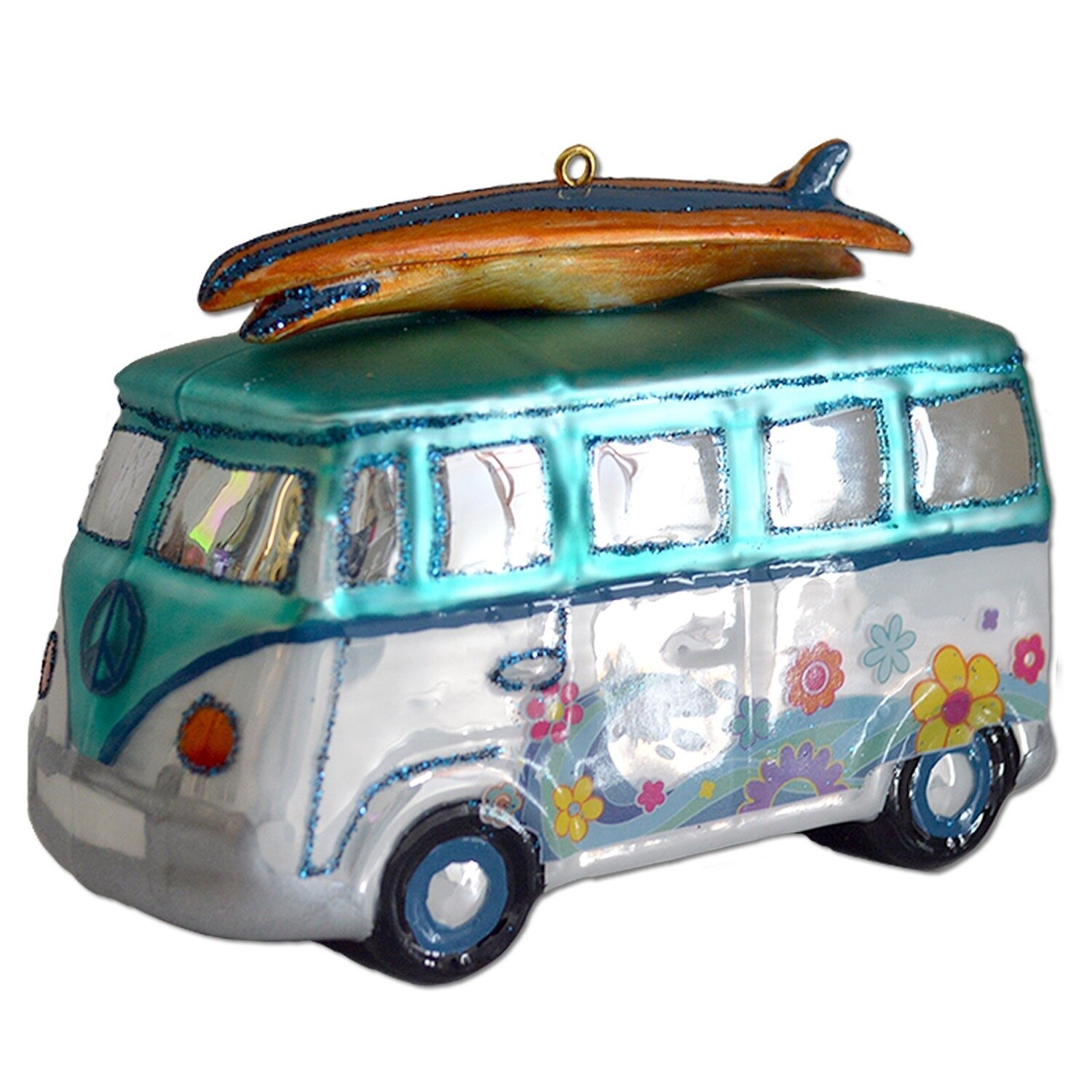 CA Hippie Surf Van Ornament - Store - Visit Oceanside
