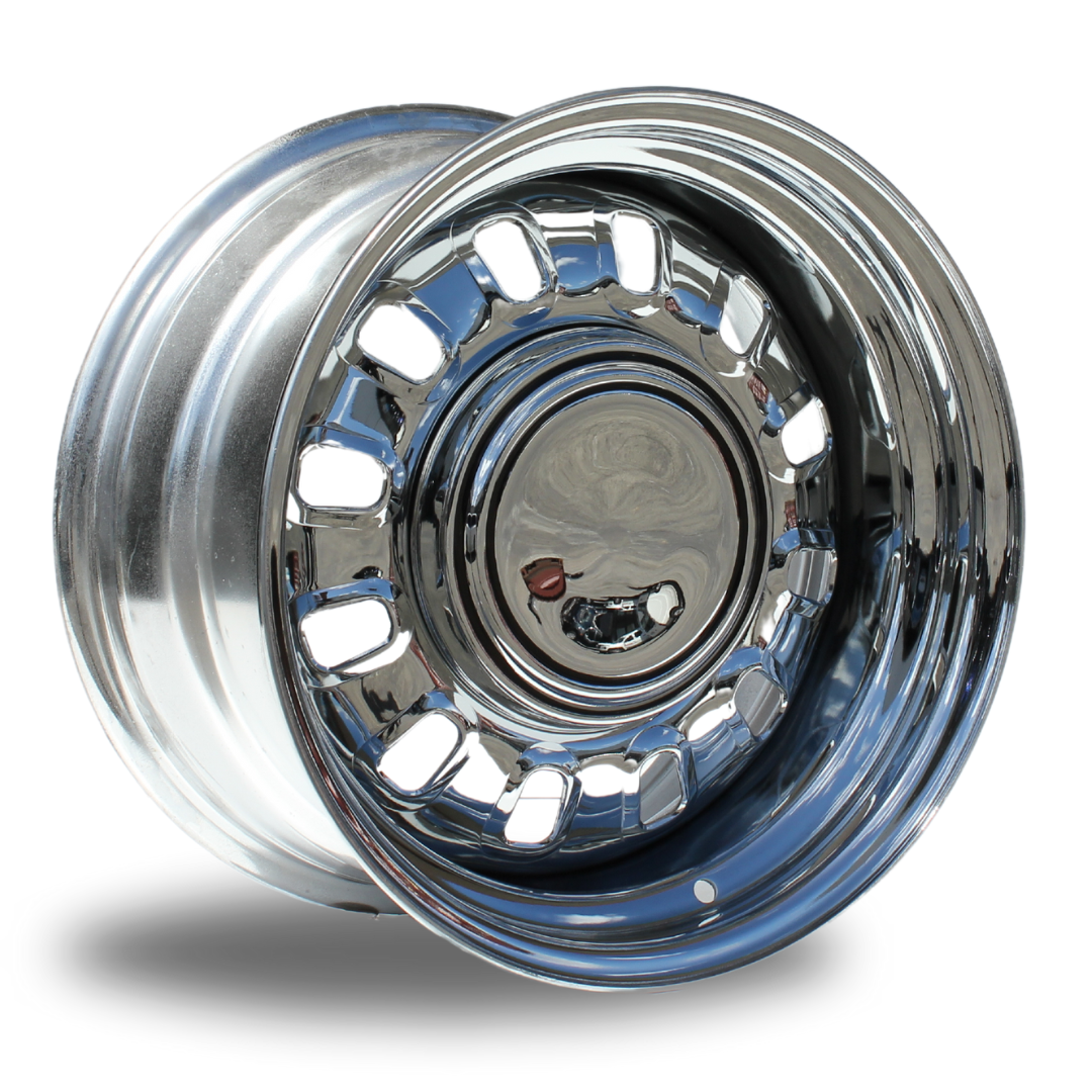 15" CTM MUSCLE 12 SLOT CHROME | Buy 15'" 12 slotters to fit Ford Falcon ...
