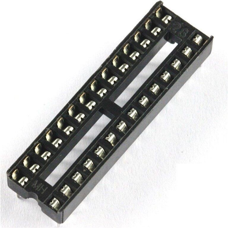28-Pin DIL DIP IC Socket PCB Mount