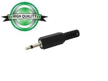 2.5mm JACK MALE CONNECTOR BLACK MONO