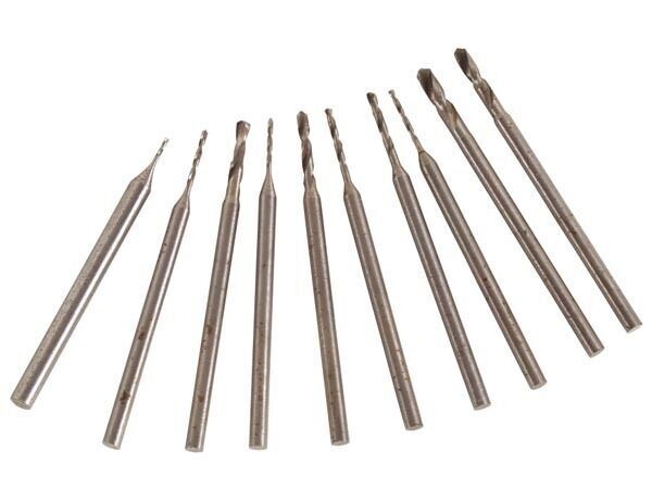 ASSORTED MINI DRILL BIT SET 10 Piece Set