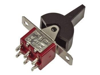VERTICAL PCB PADDLE SWITCH DPDT