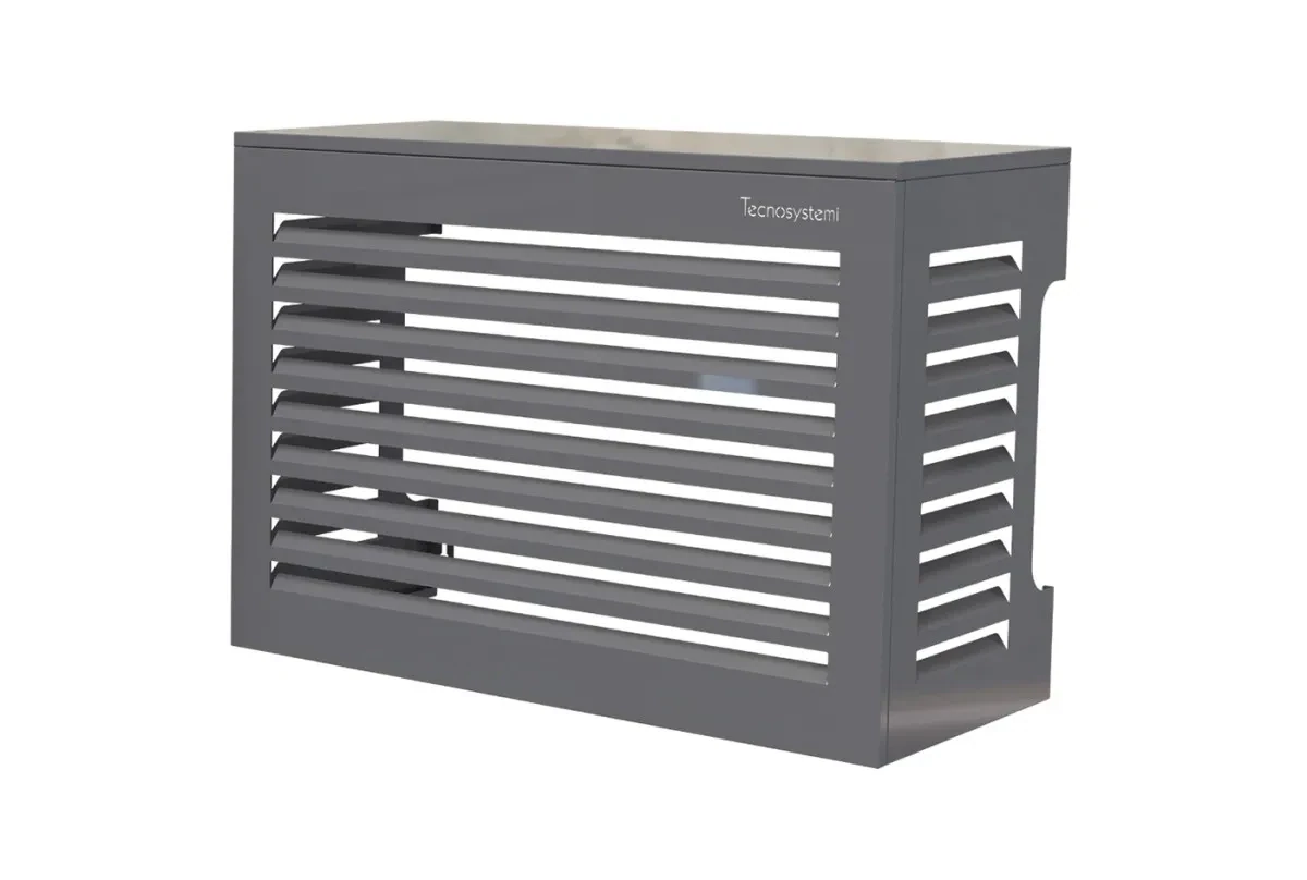 Accessoire clim - Cache clim anthracite en métal 900 x 700 x 500 mm