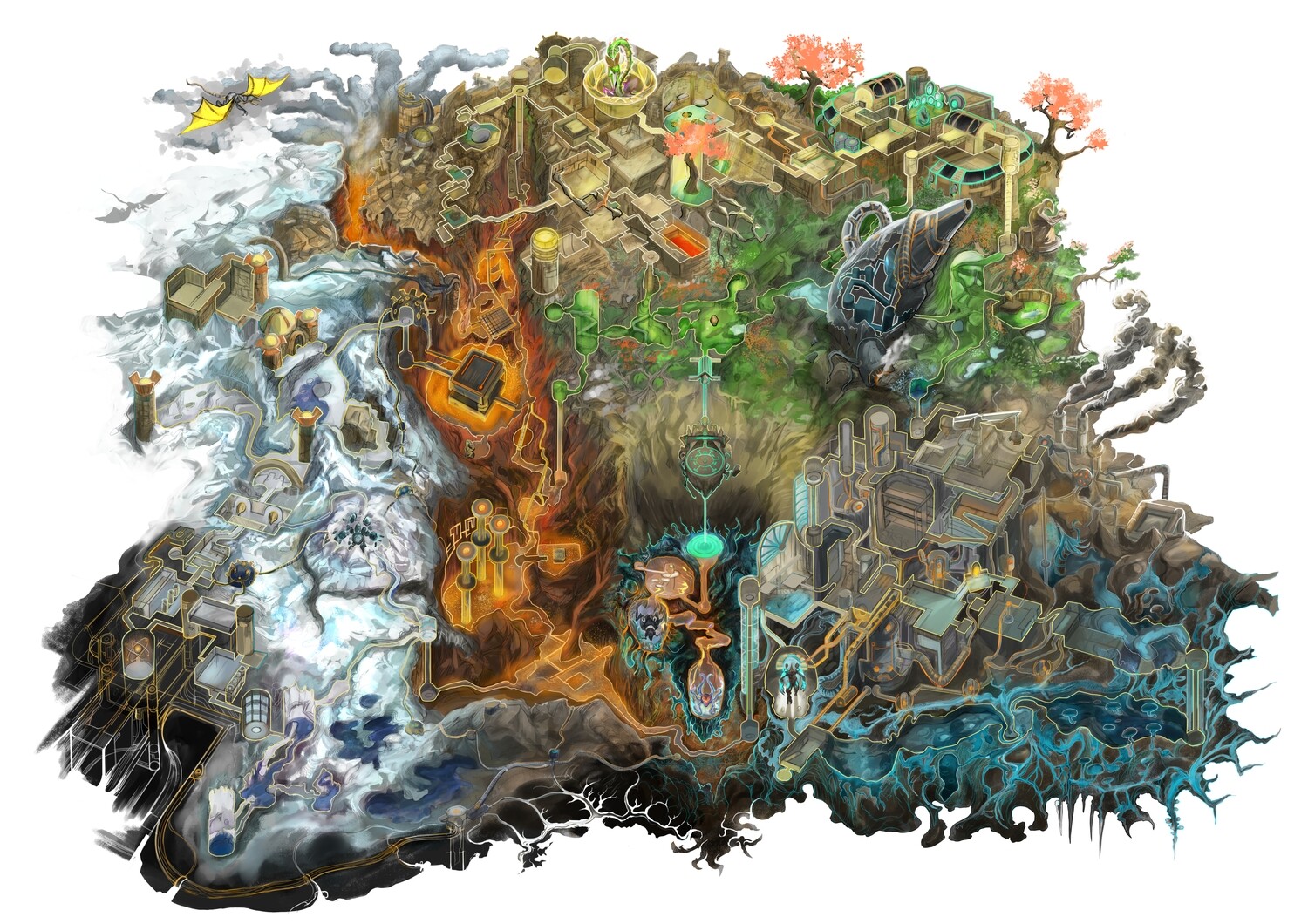 Tallon IV Map Piezography Print