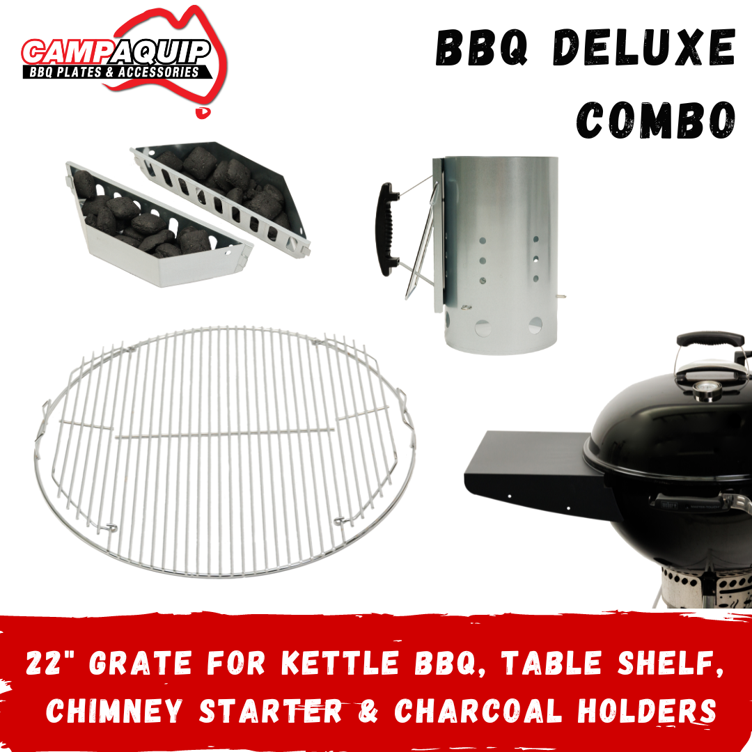 Deluxe: Charcoal Holder, Starter, Grate, Shelf