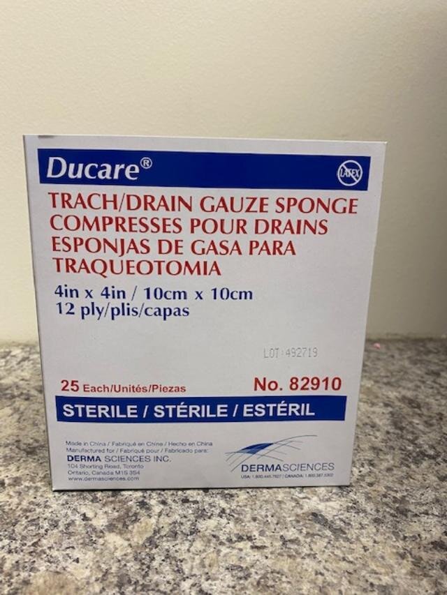 Derma Sciences Ducare Trach/Drain Gauze Sponge 4x4 - - Yurek Pharmacy ...