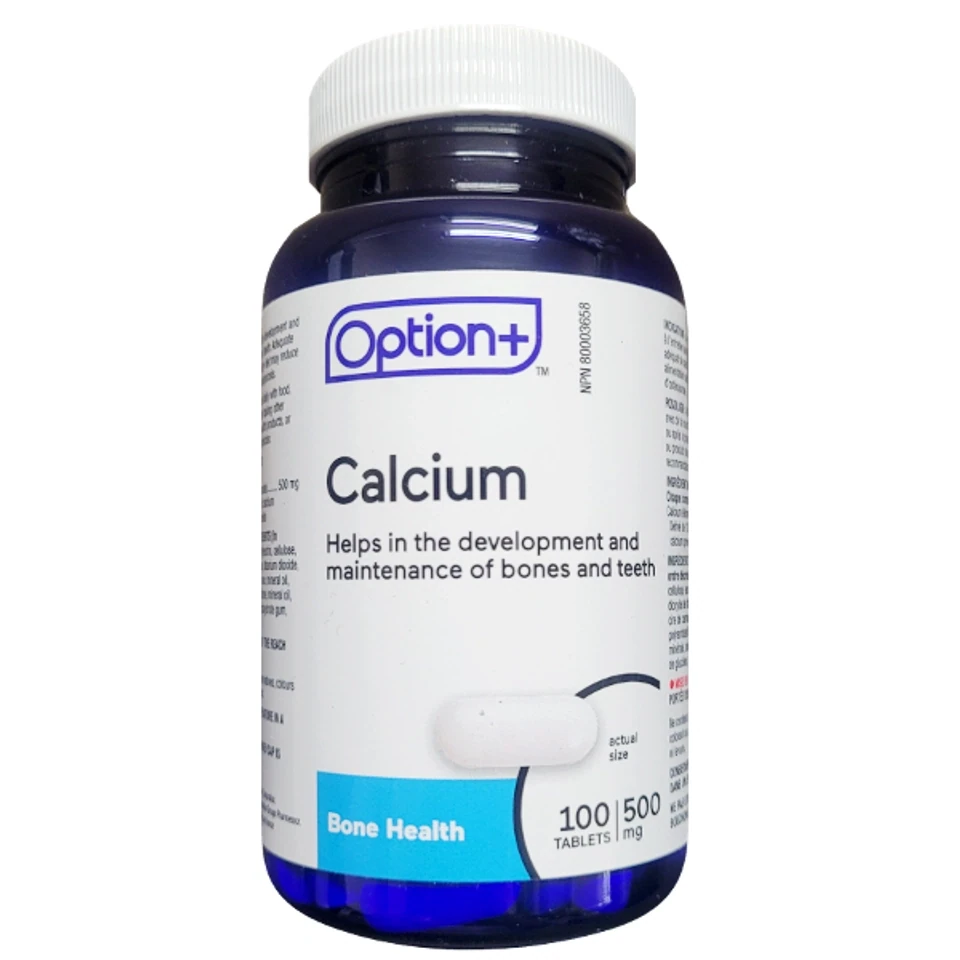 Option+ Calcium 500mg 100 tablets - - Yurek Pharmacy, Home Healthcare ...