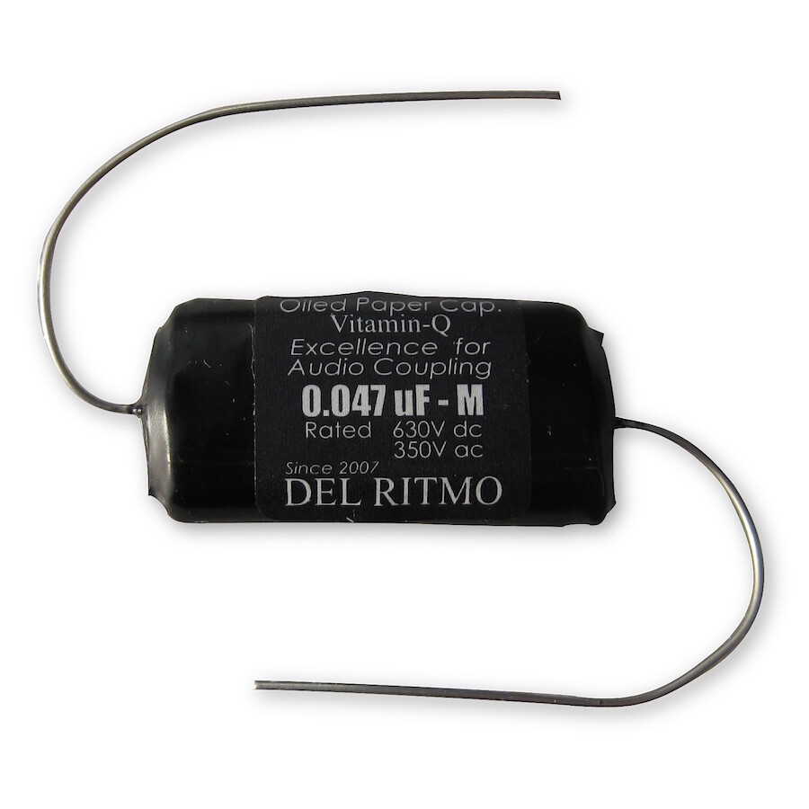 Del Ritmo Vitamin-Q .047uf 630V Oiled Paper Black Candy Tone Capacitor ...