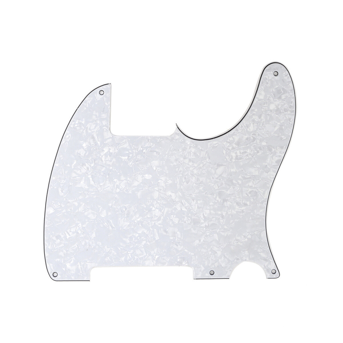 Brio Vintage Esquire 5 Hole Tele® Pickguard RH 4 Ply Pearloid White