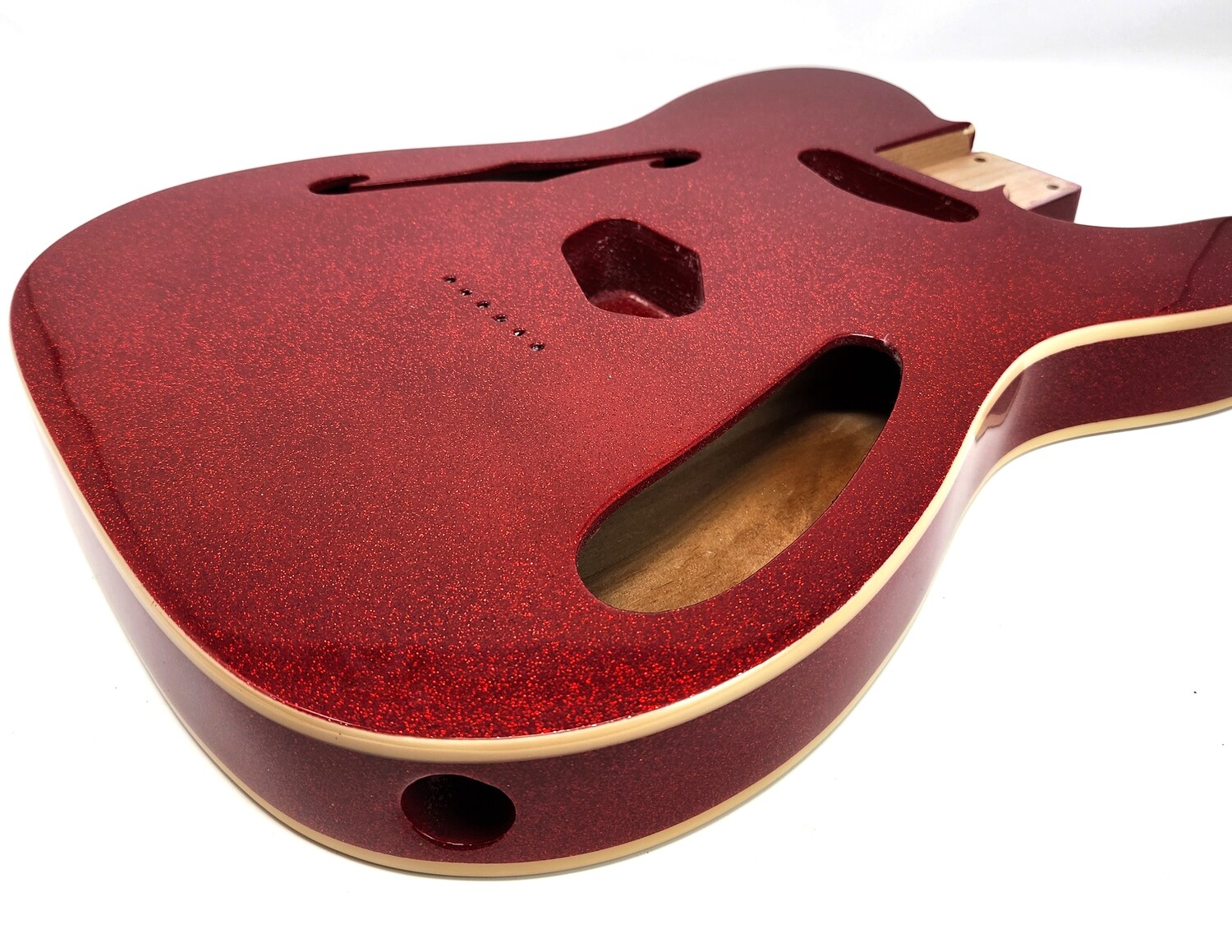 Brio 69 Telecaster Thinline SS Double Bound Alder Body Semi-Hollow Red ...