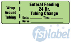 Wrap Around Tubing/Enteral Feeding 24 Hr. Tubing Change Label - Store ...