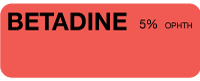 Betadine 5% OPHTH Syringe Label - Store - FSI Label